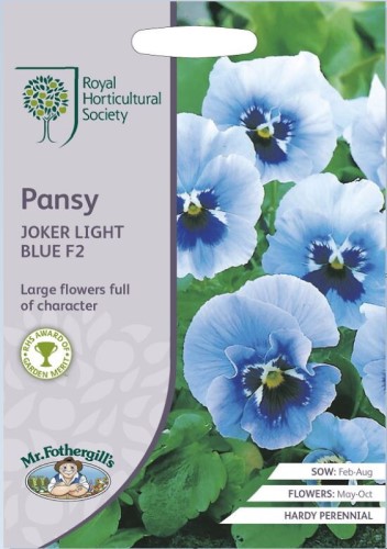 Pansy Joker Light Blue F2 RHS Seeds - Irish Plants Direct