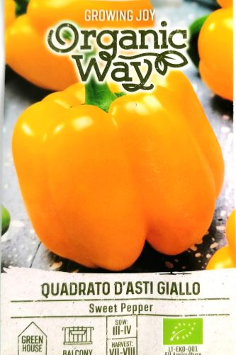 Pepper Peperone Giallo D Asti ORGANIC Seeds - Irish Plants Direct
