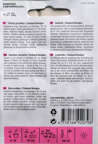 Carnation Chabaud Benigna Seeds - Irish Plants Direct