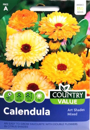 Calendula Art Shade Mix Seeds - Irish Plants Direct